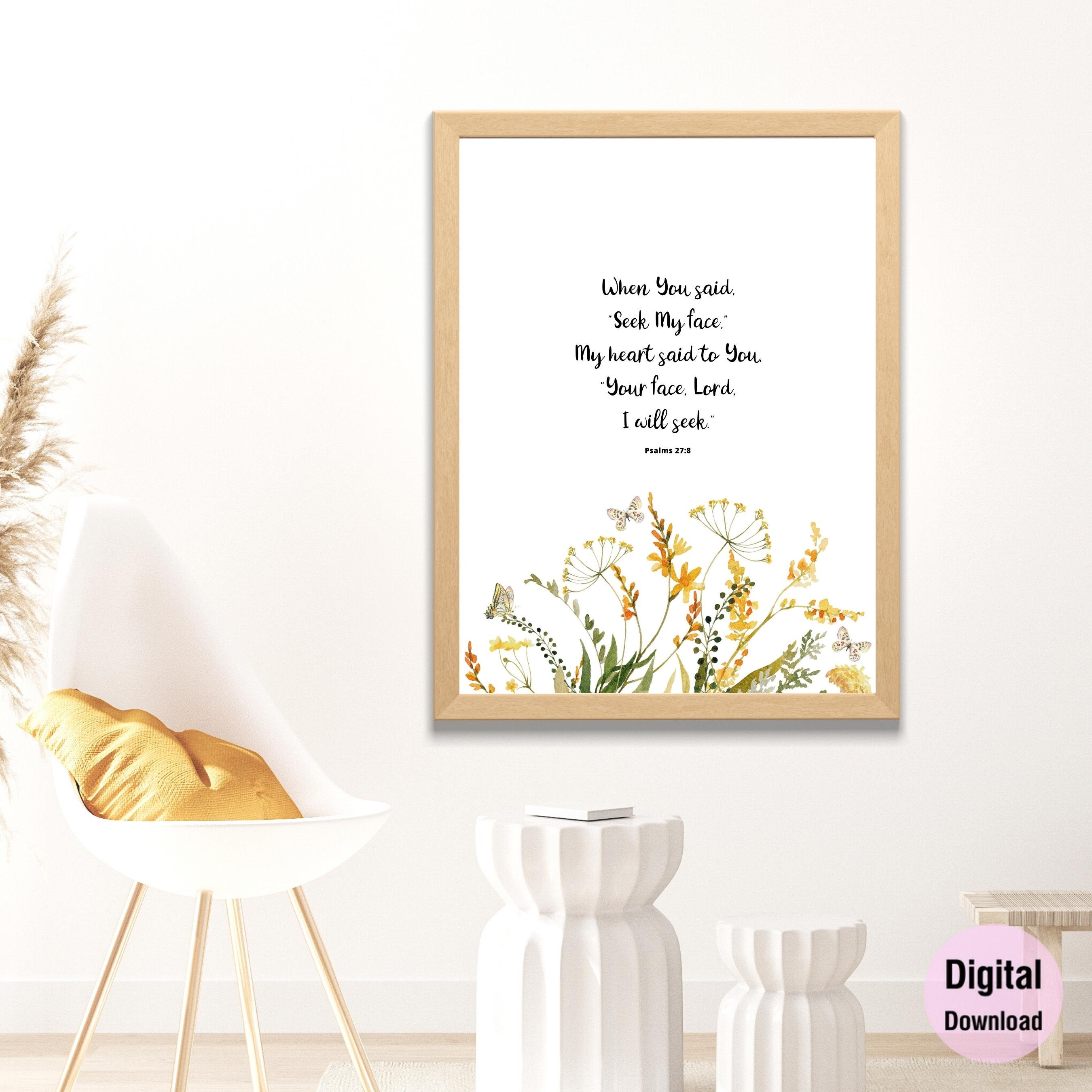 0303 - Psalms 27:8 - Digital Scripture Prints in NKJV & KJV - Etsy