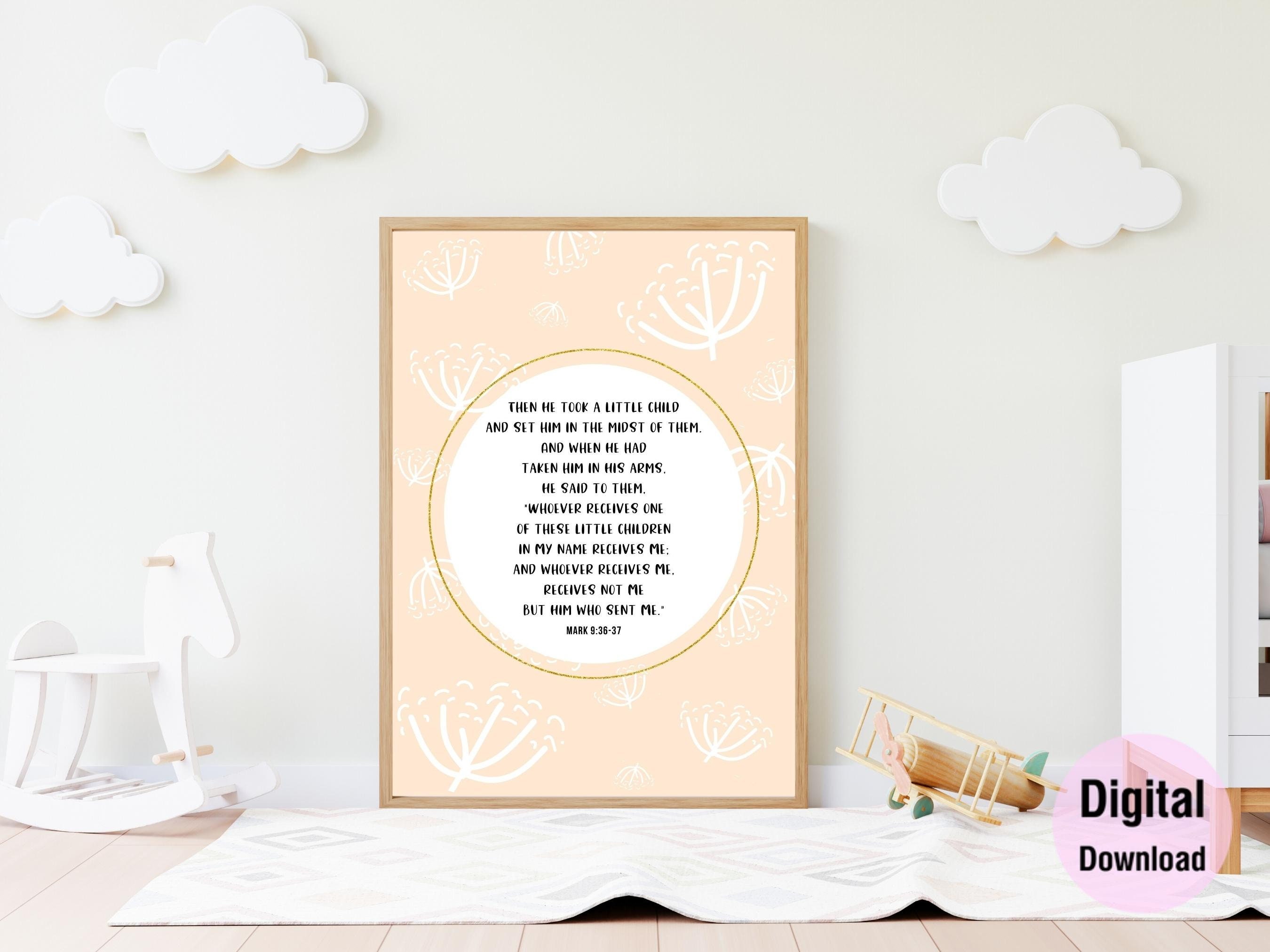 Mark 9:36-37 NKJV & KJV Bible Verse Printable Wall Art - Etsy