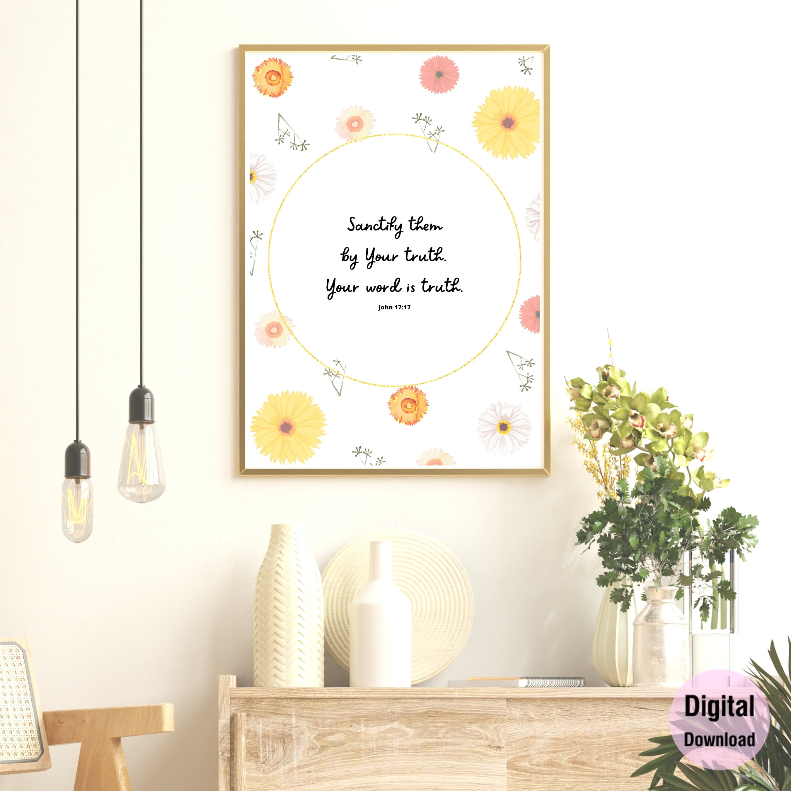 John 17:17 NKJV & KJV - Bible Verse Printable Wall Art | Digital ...