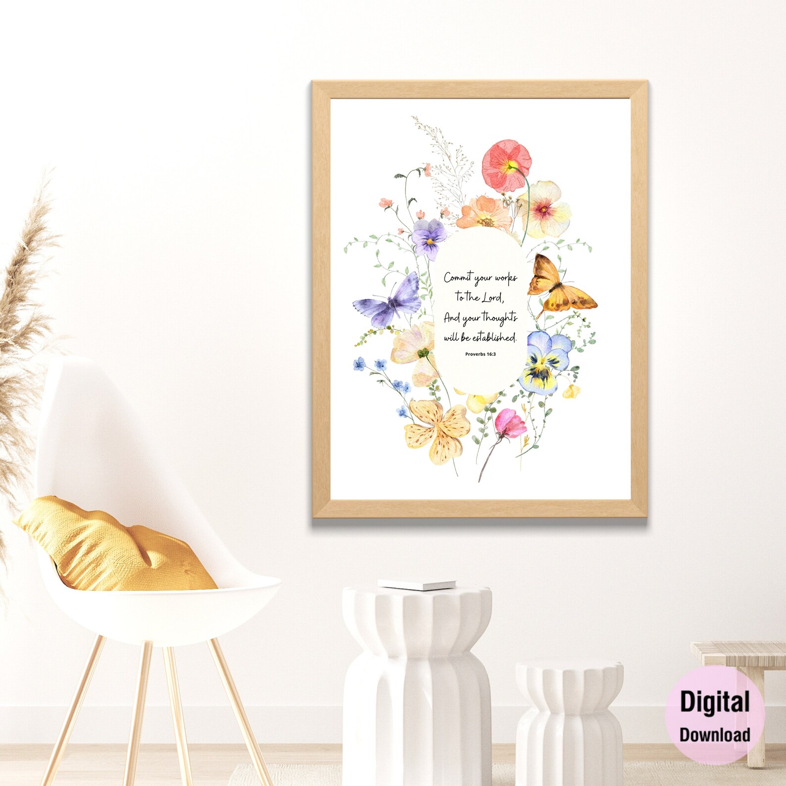 Proverbs 16:3 NKJV & KJV - Bible Verse Printable Wall Art | Digital ...