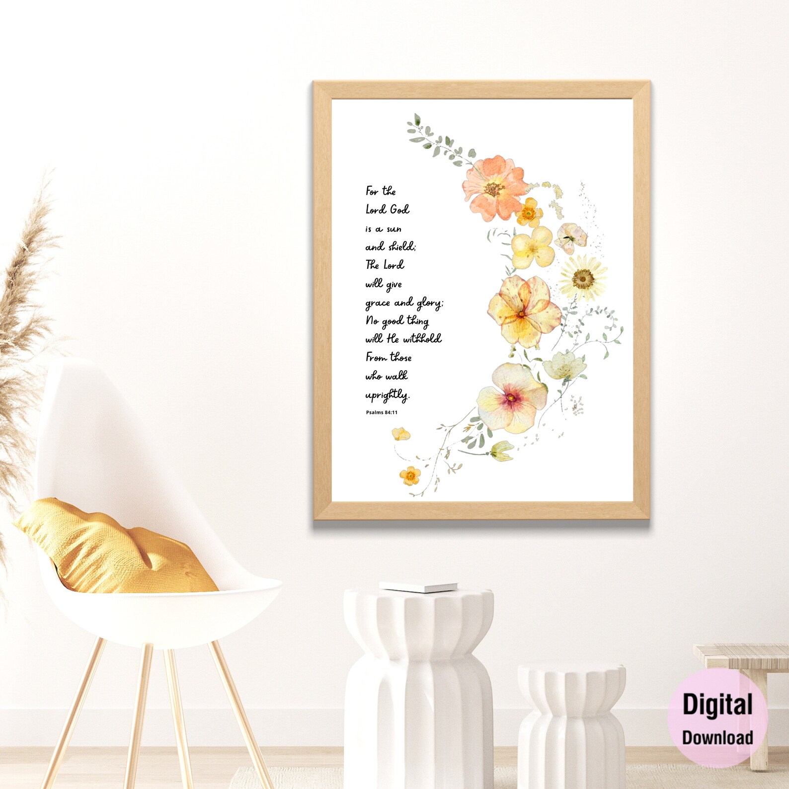 Psalms 84:11 NKJV & KJV - Bible Verse Printable Wall Art | Digital ...