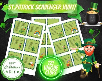 Leprechaun Scavenger Hunt | Etsy
