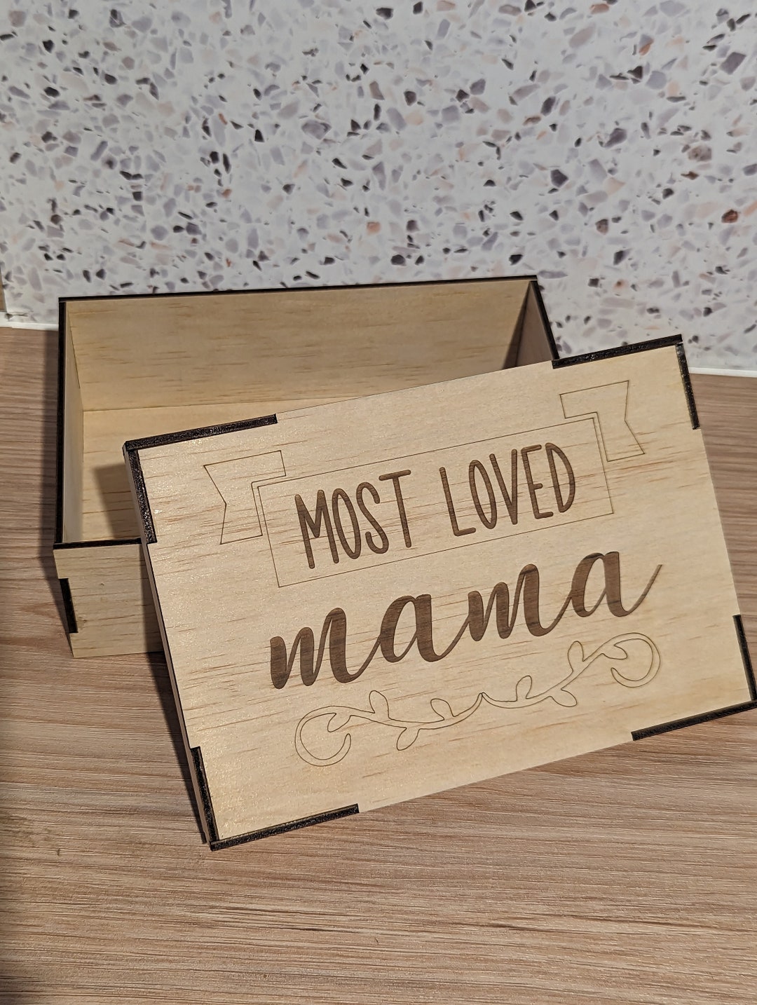 Mother's Day Trinket/jewellery/gift Box Most Loved Mama Glowforge/laser ...
