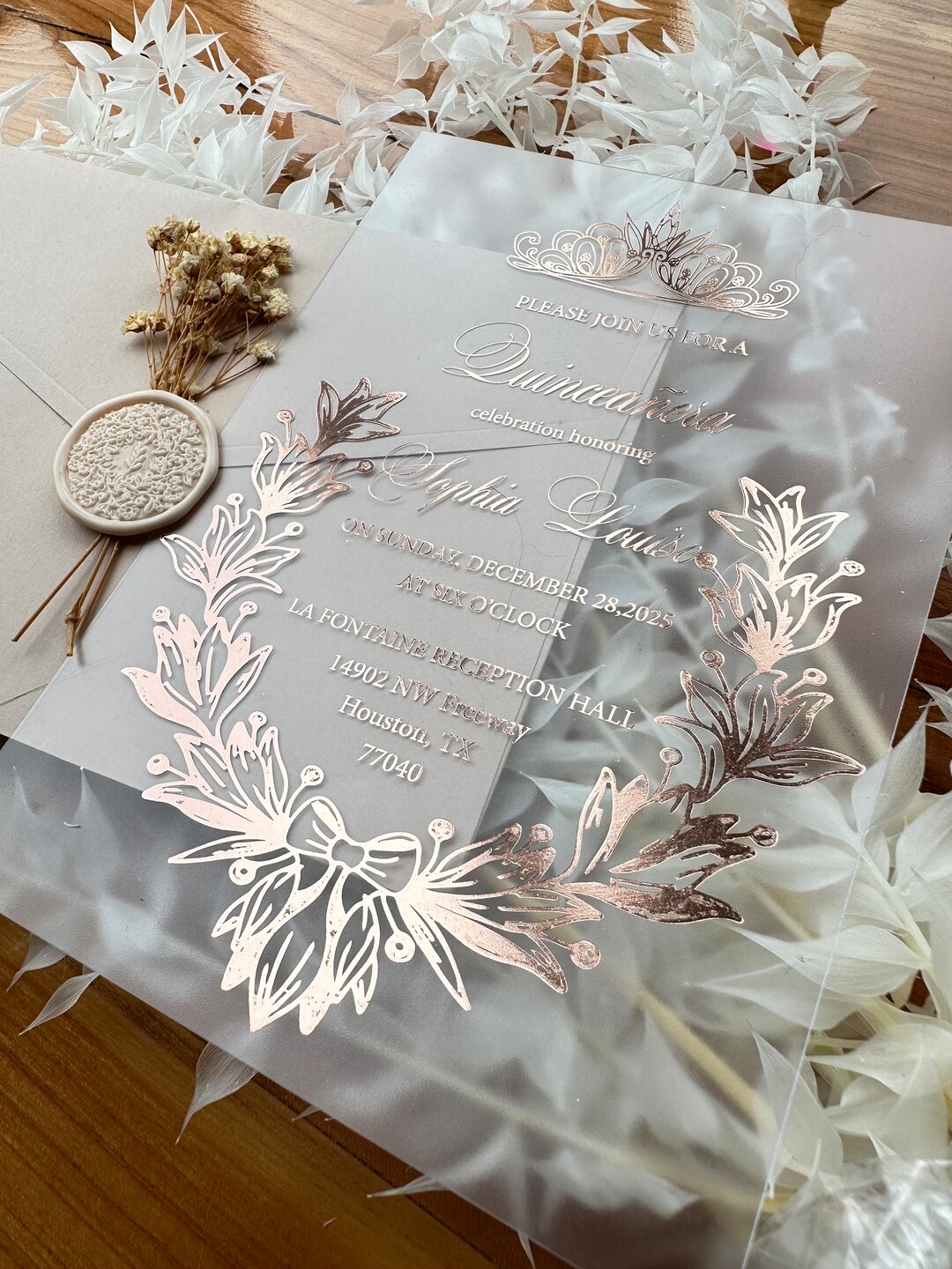 Princess Quinceañera Invitation, Sweet 16, 15 Años Invitations With ...