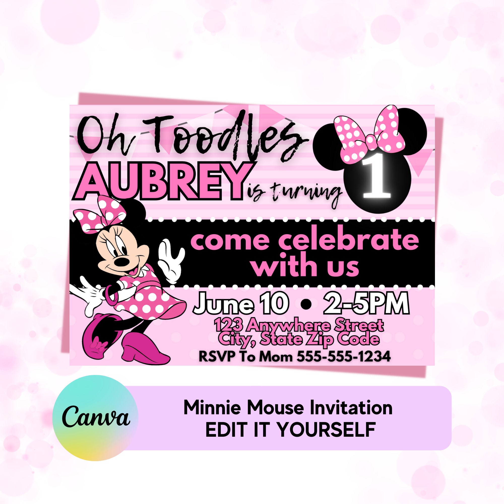 Minnie Mouse Birthday Template