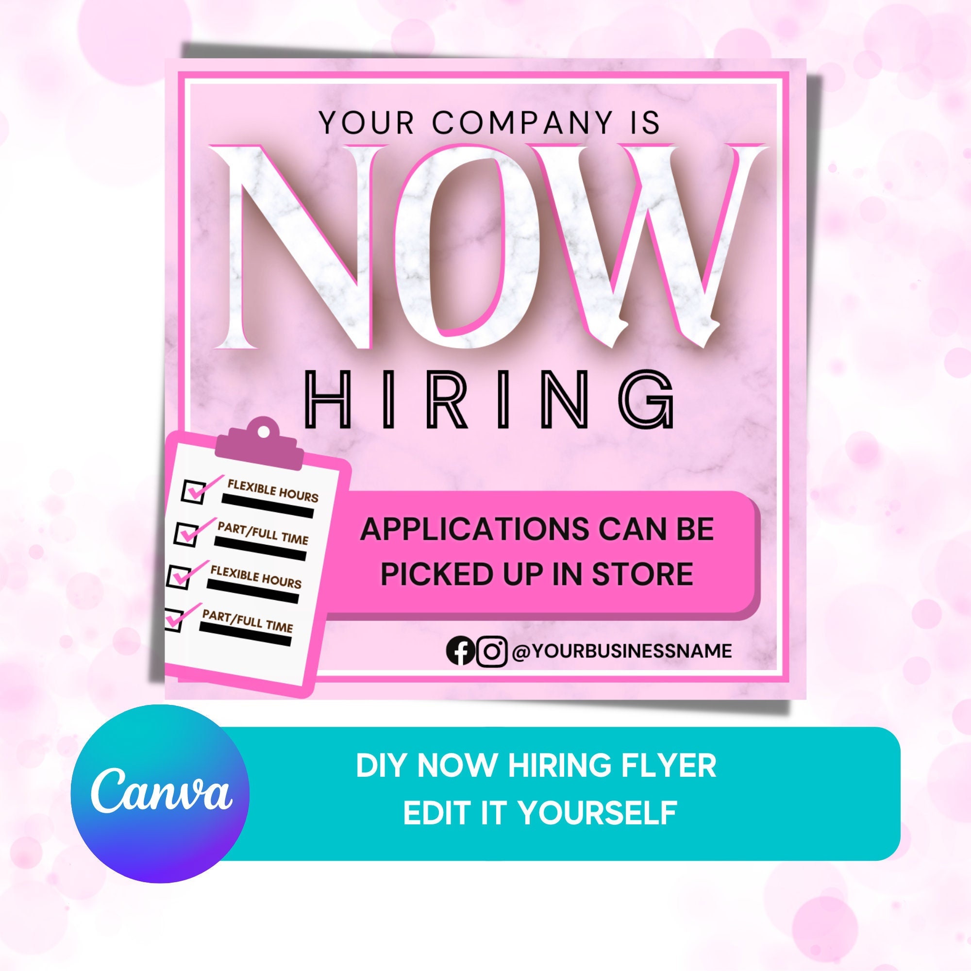 Now Hiring Pink