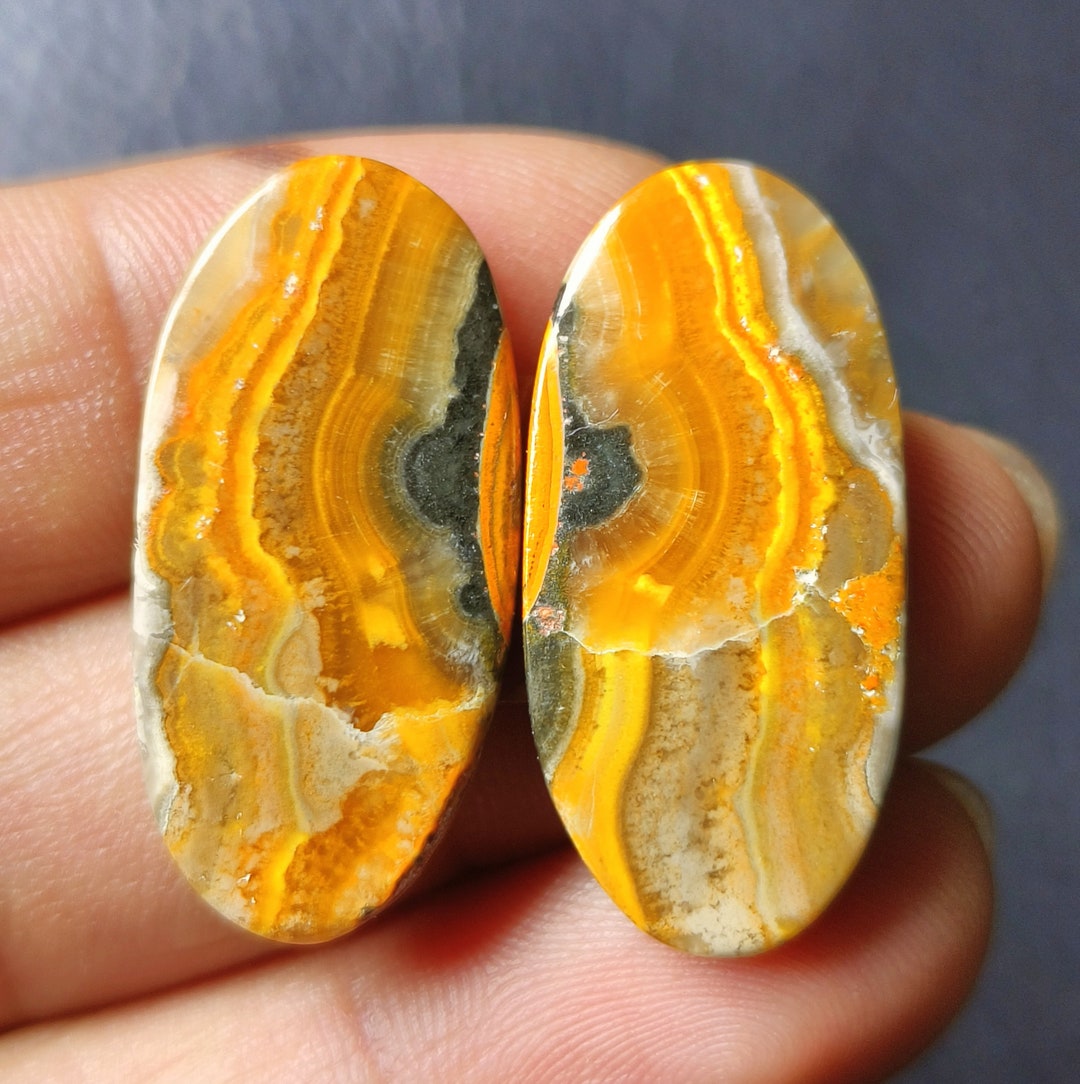 Bumblebee Gemstone/yellow Bumblebee Pair Crystal Gemstone/matching Pair ...