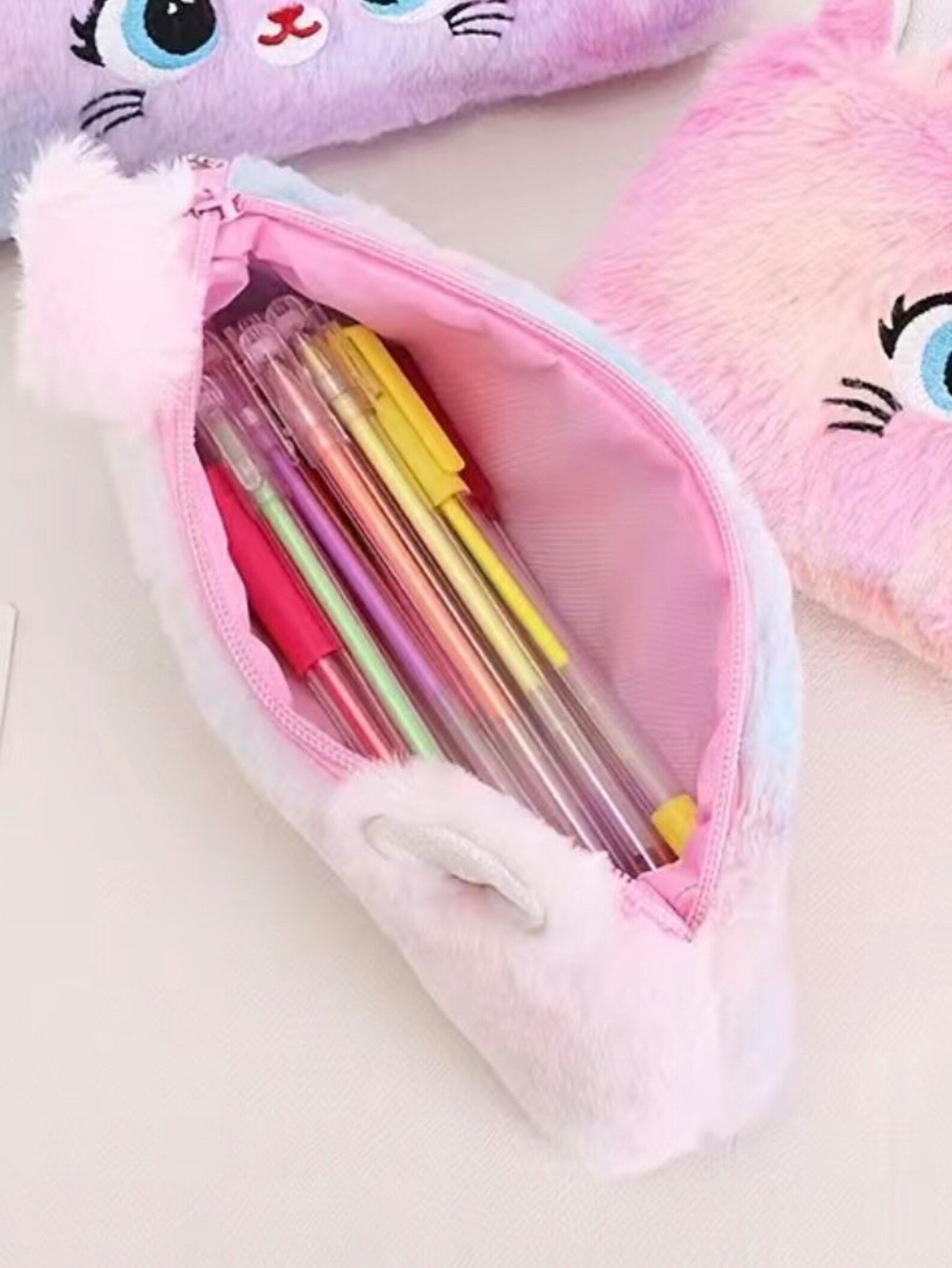 Cute Kitty Plush Pencil Pouch Bag - Etsy