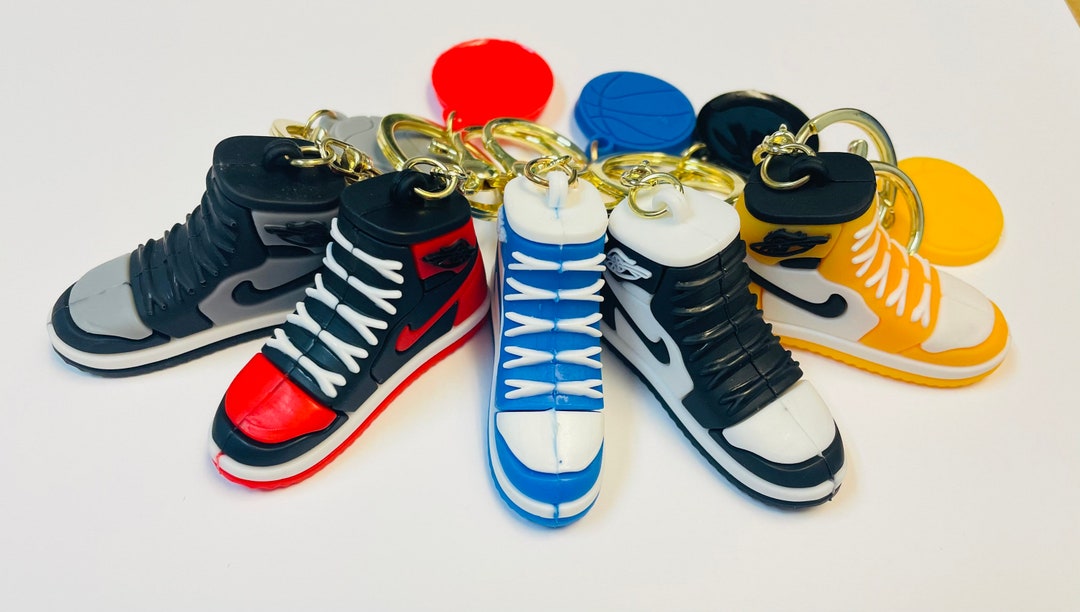 Basketball Shoes Keychain 2 Blue - Etsy