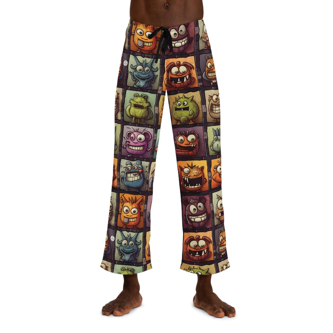 Halloween Monster Pajama Pants Colorful Cartoon Lounge Wear for Kids ...