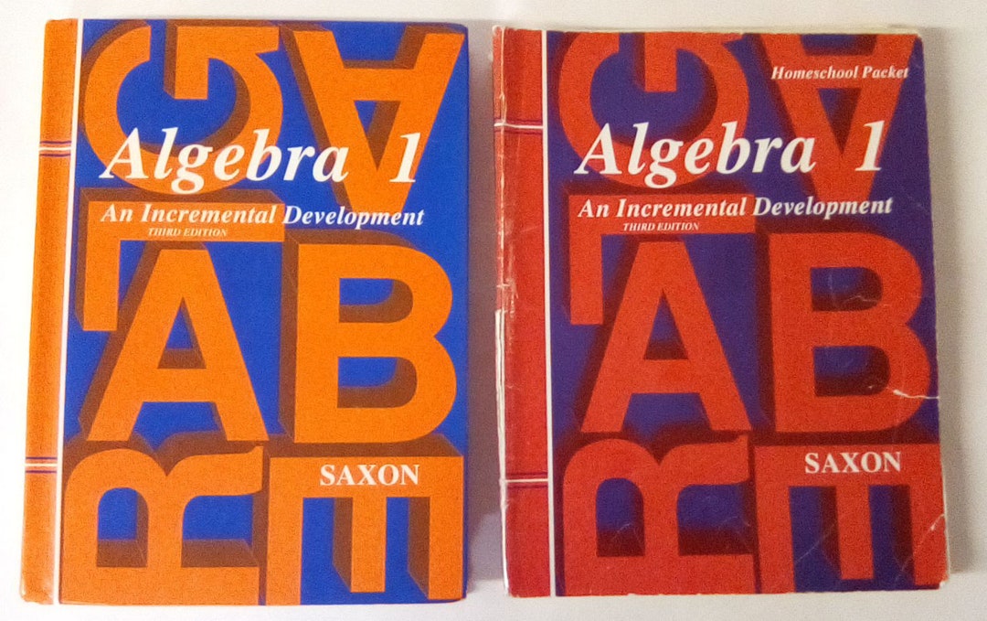 Saxon Algebra 1 (3rd) 2 Book Set: Student Textbook, Homeschool Packet ...