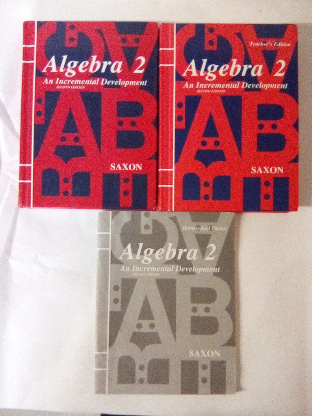 Saxon Algebra 2 : 2nd Edition 3 Book Kit; Student Textbook, Teacher's ...