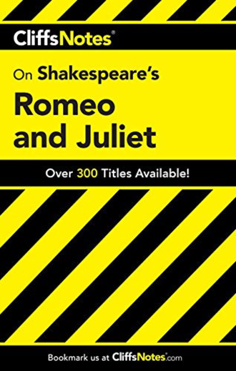 Cliffsnotes on Shakespeare's Romeo and Juliet cliffsnotes Literature - Etsy