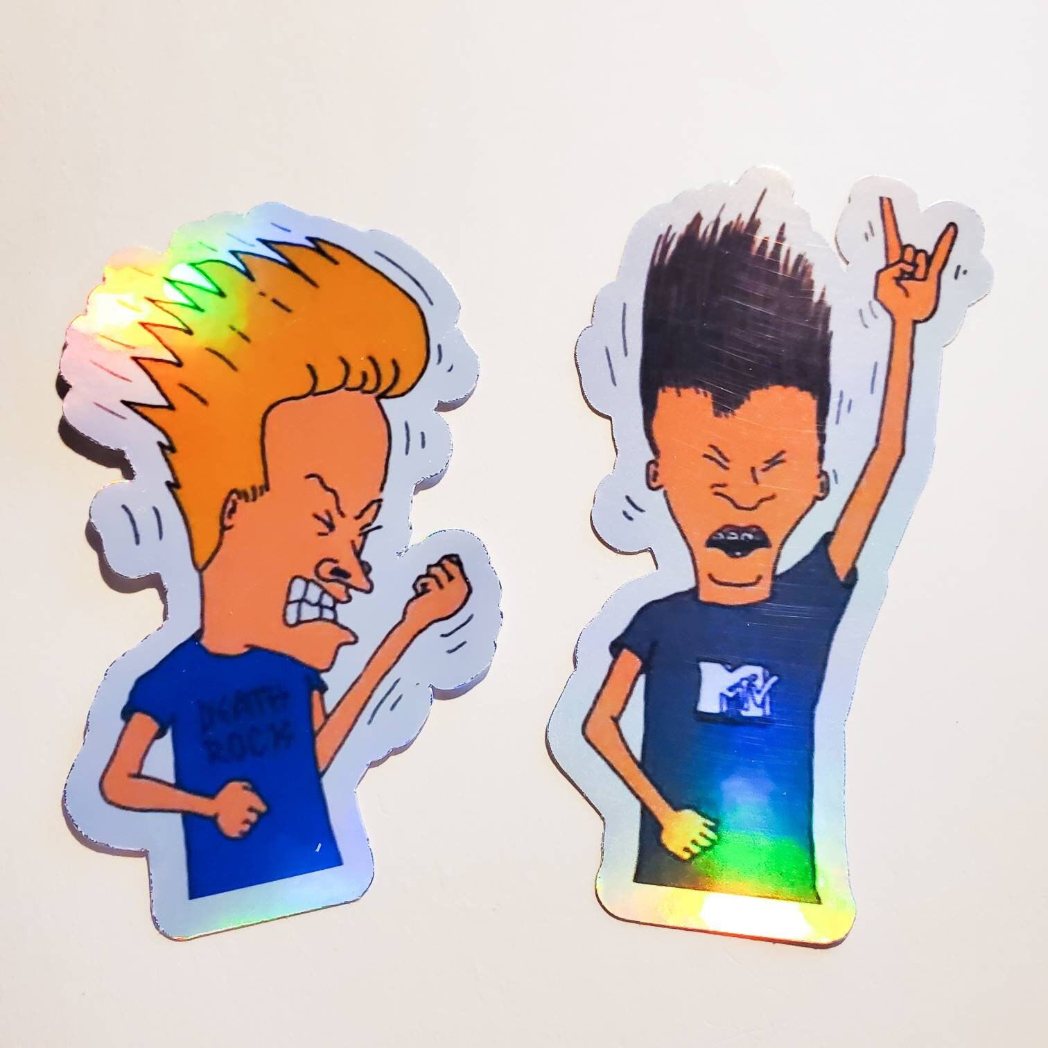 Beavis and Butthead Holographic Stickers Single Sticker or - Etsy