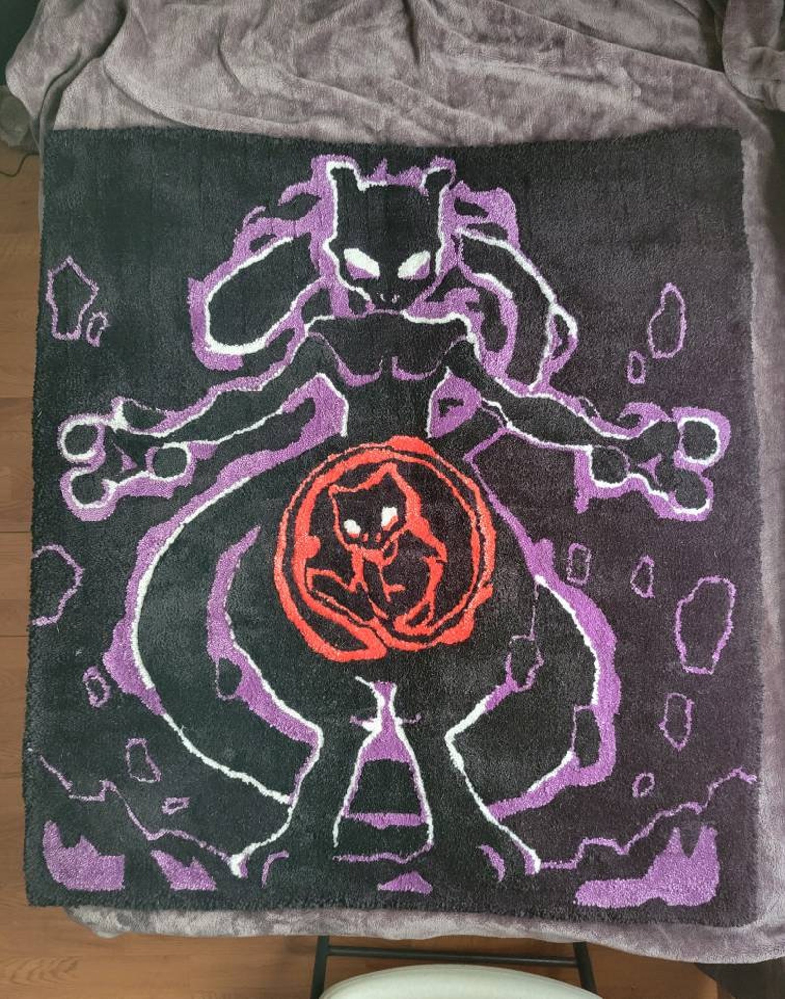 Mewtwo Mew Pokemon Home Decor Homemade Rug Rug | Etsy