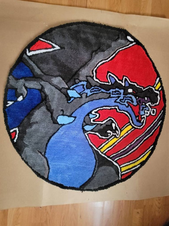 Shiny Charizard Pokeman Anime Rugtuft Rug Wall - Etsy