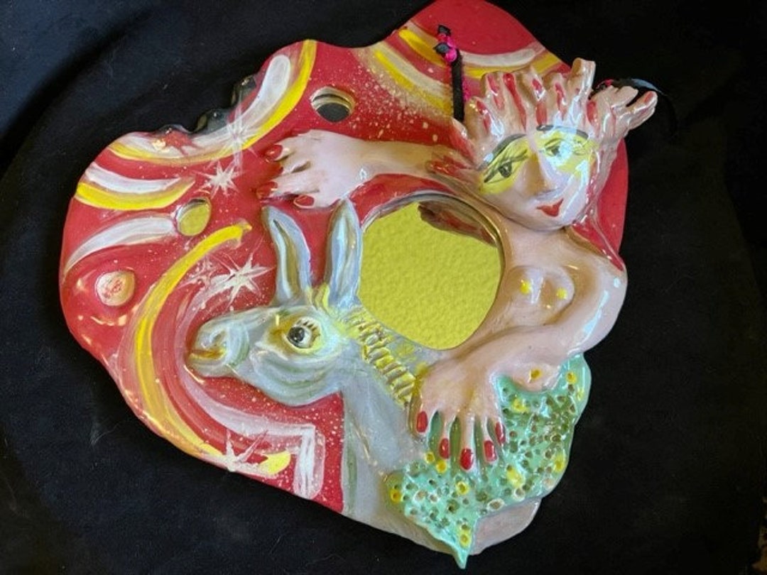 Donkey & Mermaid Mirror - Etsy