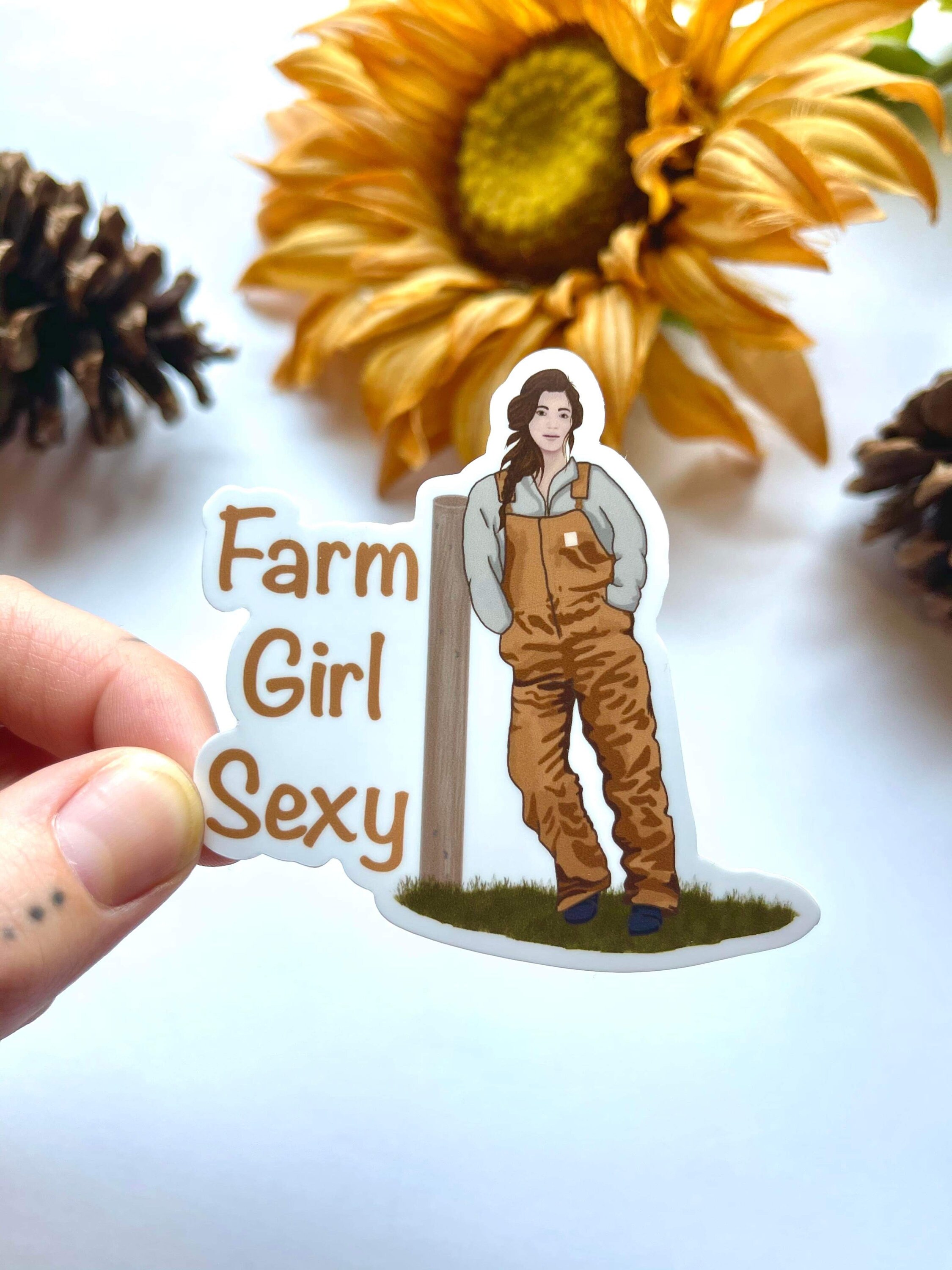 Farm Girl Sticker, Farm Girl Sexy, Sexy Farm Girl Sticker, Farmer Decal ...
