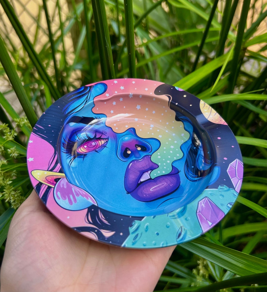 Trippy Space Metal Ashtray for Women / Men Valentines Day - Etsy