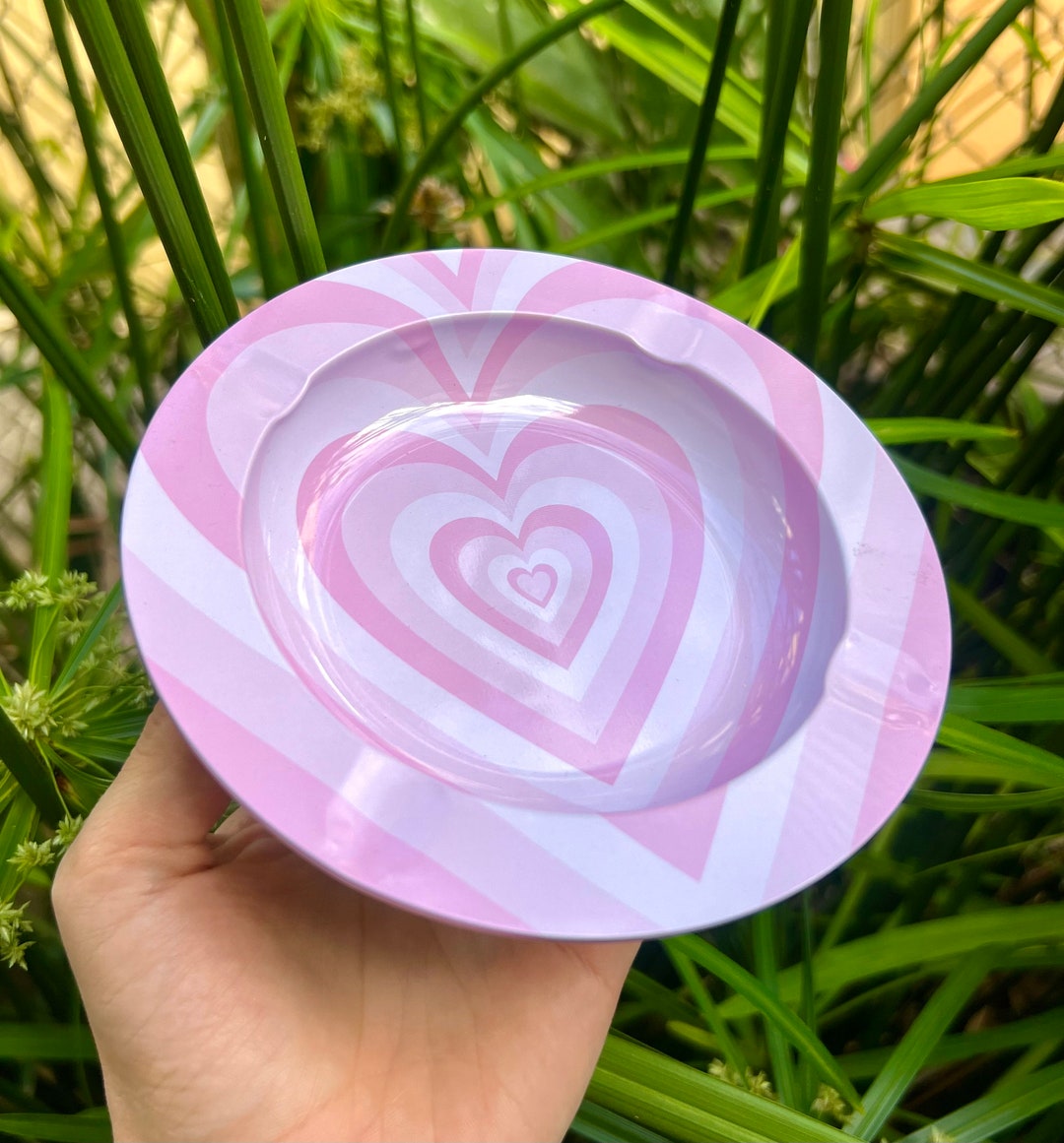 Pink Heart Ashtray, a Beautiful Addition to Your Smoking Accessories or ...