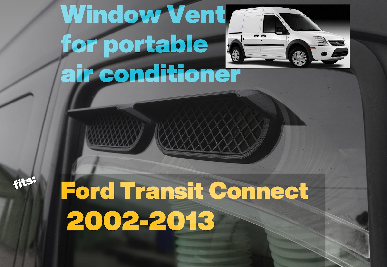 Portable AC Window Vent For; Ford Transit Connect 2002 to 2013 - Etsy