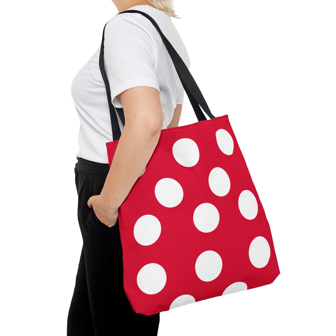 Red Polka Dot Tote Bag: Teen Girl Lightweight Shoulder Bag - Etsy Canada