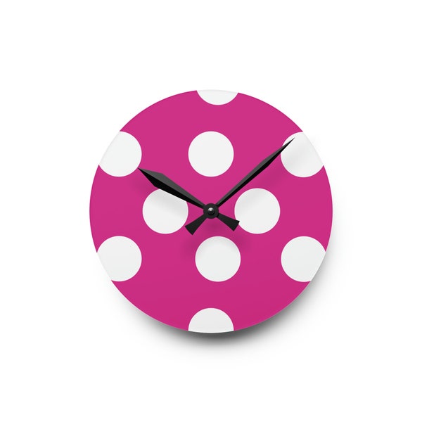 Polka Dot Clock - Etsy