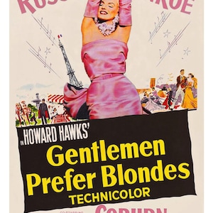 Gentlemen Prefer Blondes Marilyn Monroe Poster - Etsy