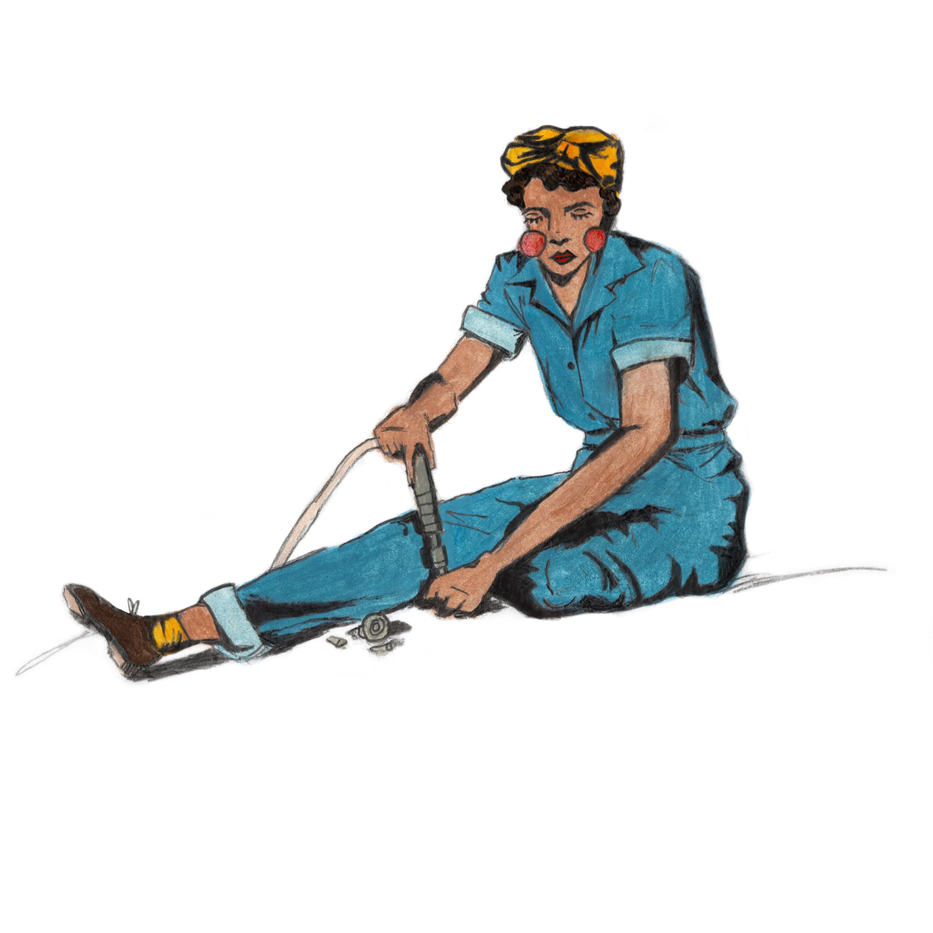 1940s Rosie the Riveter Girls Print of Original Artwork - Etsy