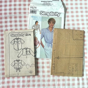 Vintage 1988 Simplicity Sewing Pattern 8576 (uncut) - Etsy