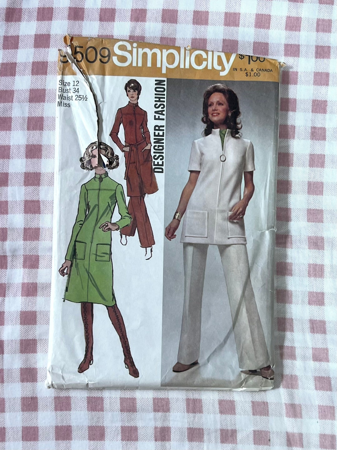 Vintage 1971 Simplicity Sewing Pattern 9509 (used) - Etsy