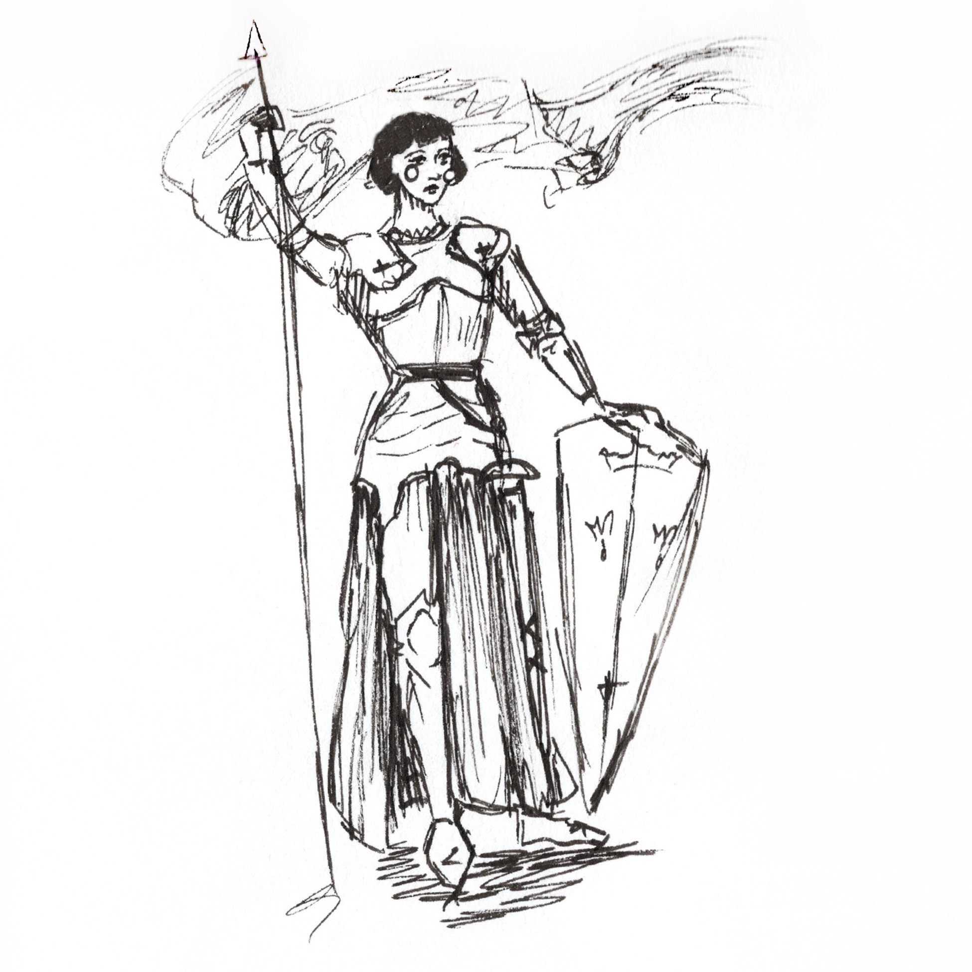 Joan of Arc Print Original Artwork - Etsy