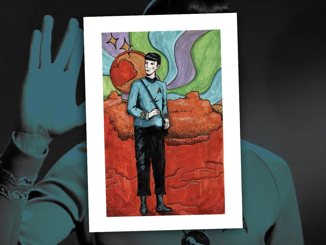 Spaceman Print of Original Artwork - Etsy