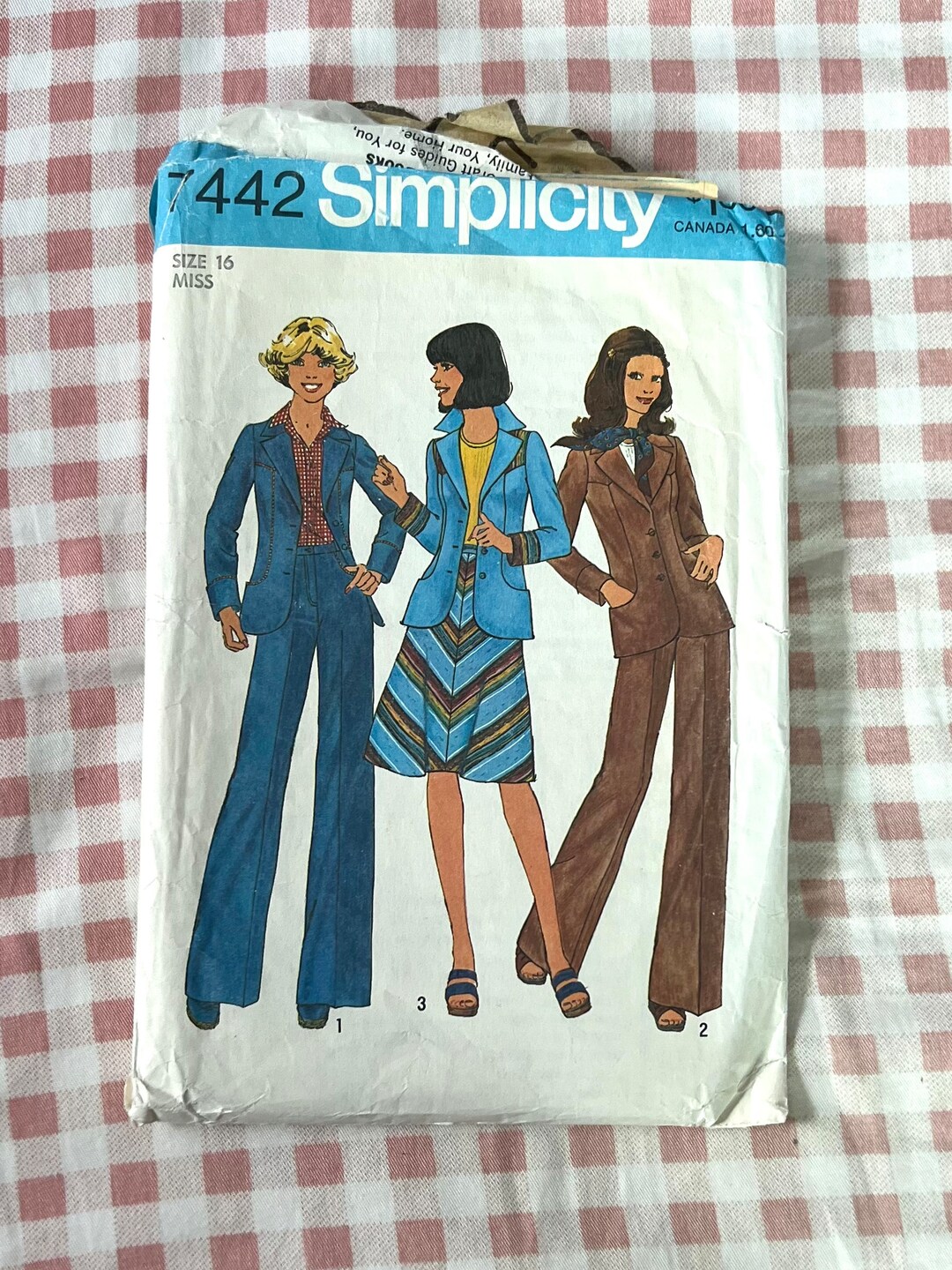 Vintage 1976 Simplicity Sewing Pattern 7442 (used) - Etsy