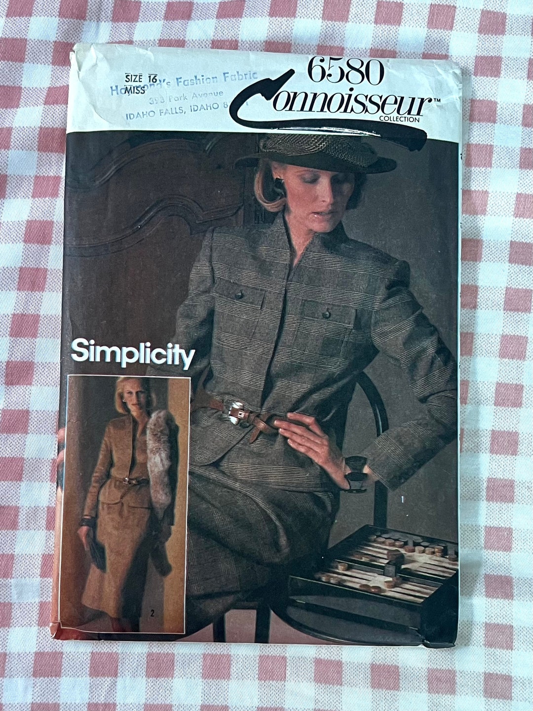 Vintage 1984 Simplicity Sewing Pattern 6580 Connoisseur Collection ...