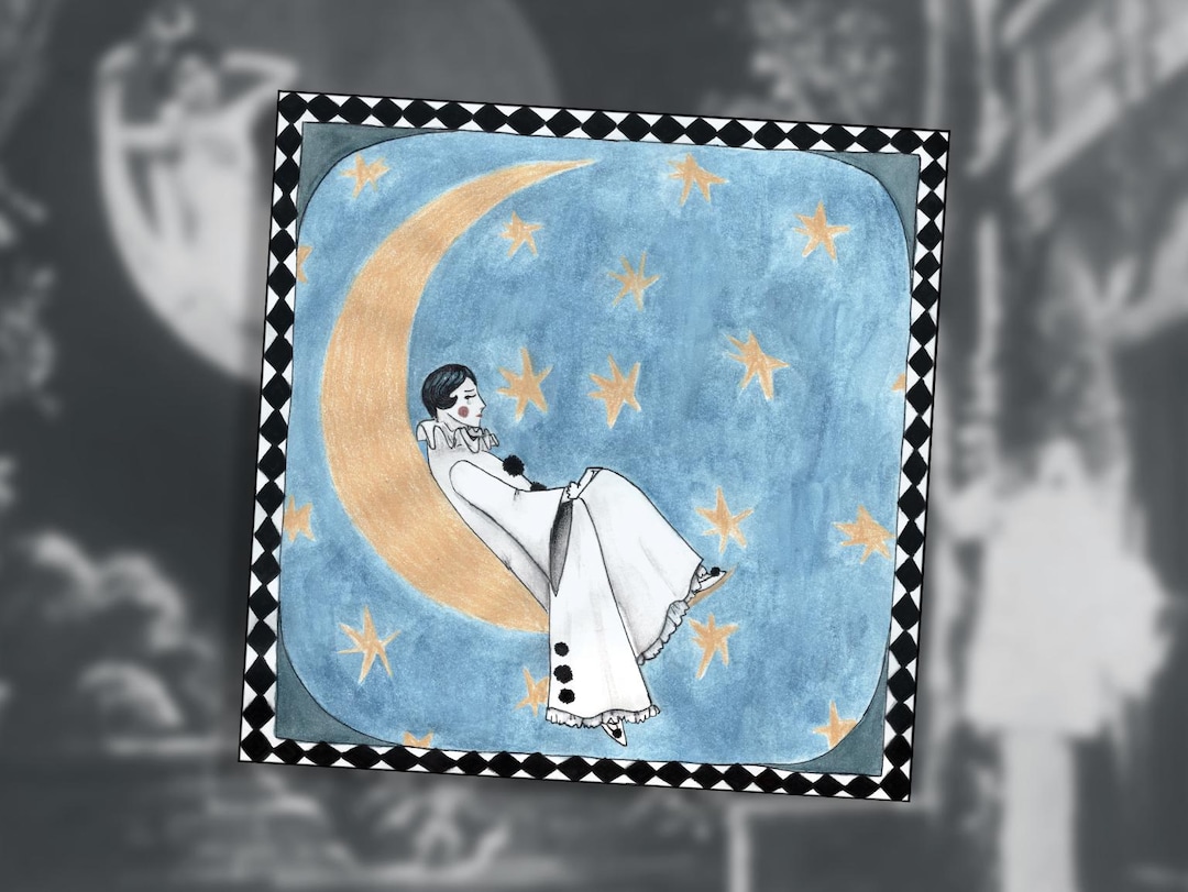Pierrot the Sad Clown Print of Original Artwork - Etsy