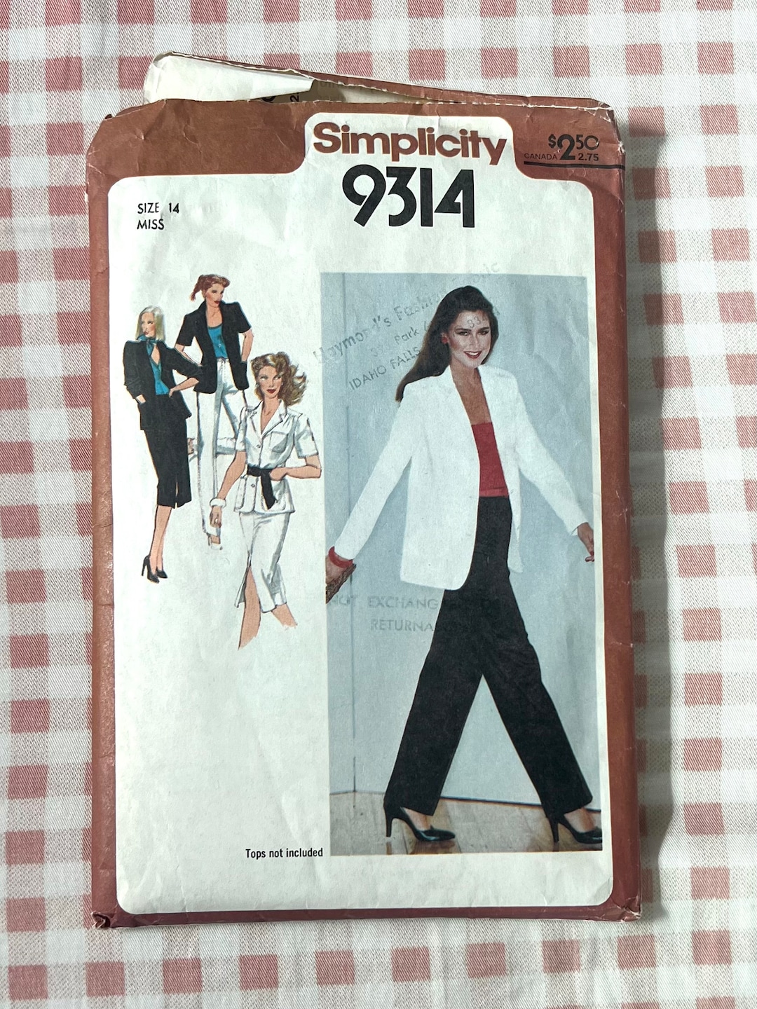 Vintage 1979 Simplicity Sewing Pattern 9314 (used) - Etsy