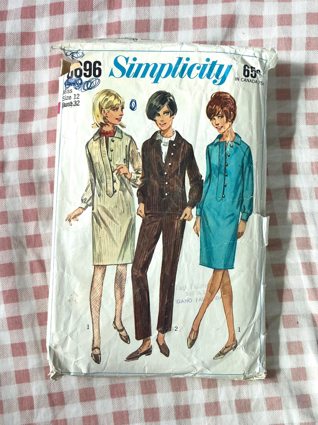 Vintage 1966 Simplicity Sewing Pattern 6696 (used) - Etsy