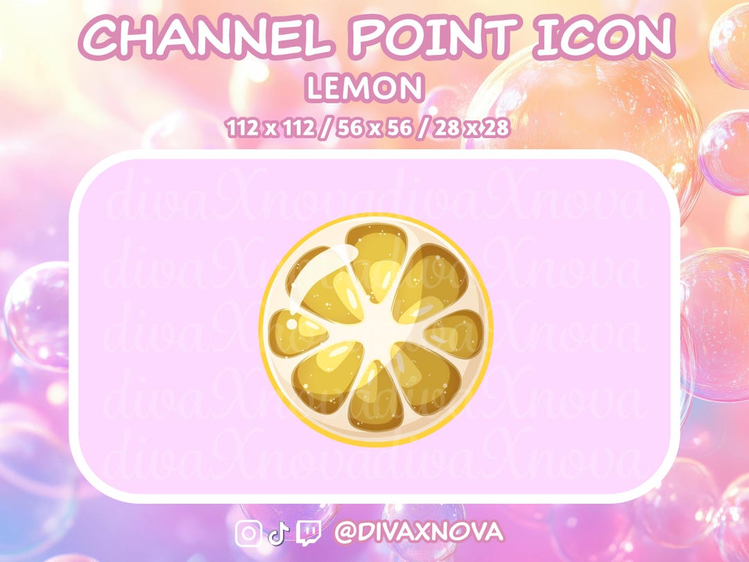 Lemon Channel Point Icon for Twitch Streaming (digital Download) - Etsy