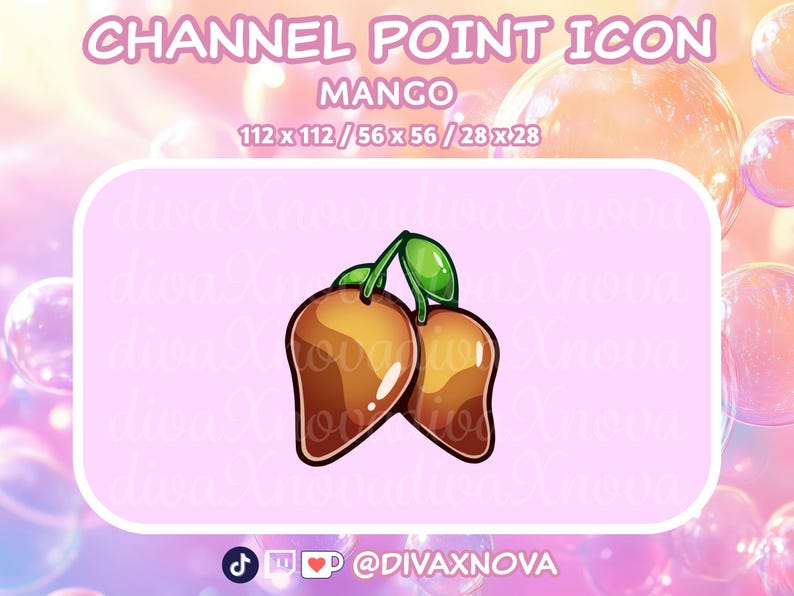 Mango Channel Point Icon for Twitch, Youtube, Discord (digital Download ...