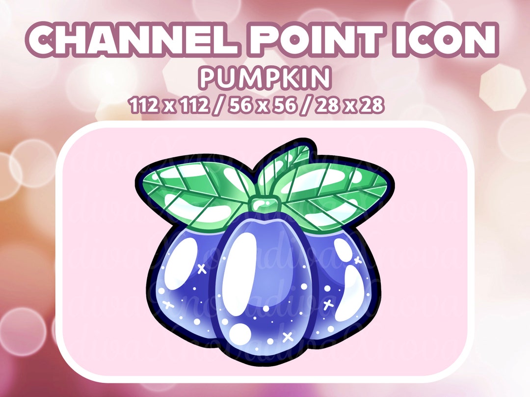Cute Kawaii BLUE Autumn Fall Pumpkin Channel Point Icon for Twitch - Etsy