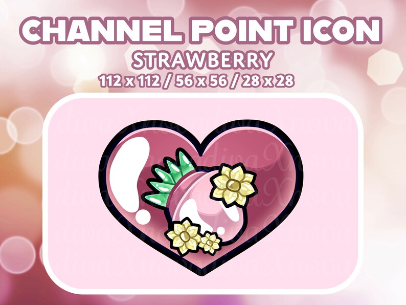 Cute Kawaii Sweet Chocolate Strawberry Fruit Sunflower Channel Point ...