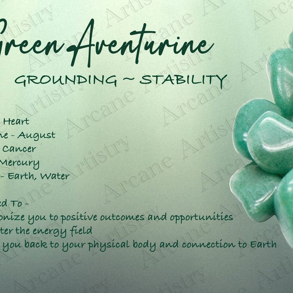 Aventurine Cards - Etsy