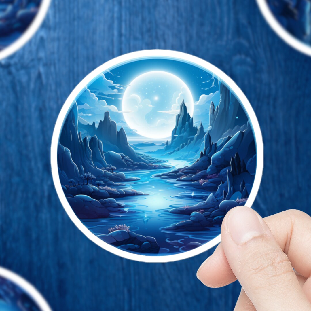 Blue Mystical Land Sticker | Magical Stickers | Mystical Stickers ...