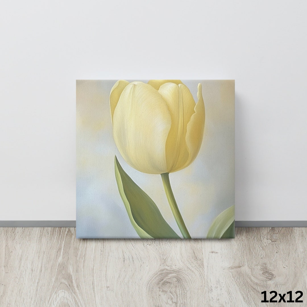 Yellow Tulip Wall Art | Painting Print | Canvas Print | Yellow Wall Art ...