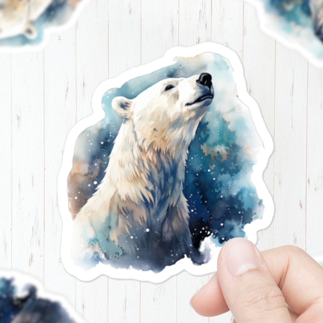 Polar Bear Sticker | Celestial Polar Bear | Magical Polar Bear ...