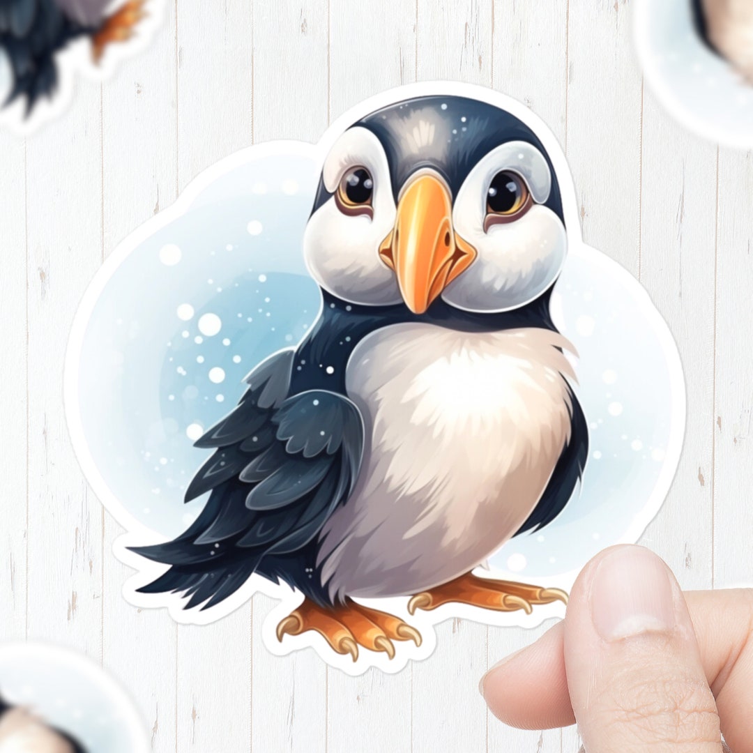 Puffin Sticker | Cute Stickers | Animal Sticker | Animal Art | Winter ...