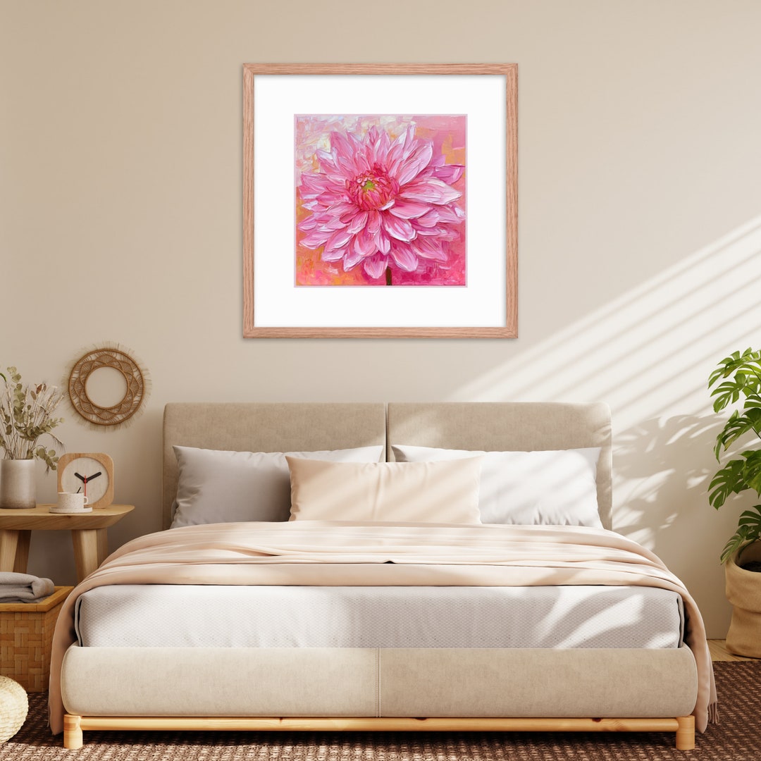 Pink Dahlia Digital Download | Flower Wall Art | Nature Art | Dahlia ...