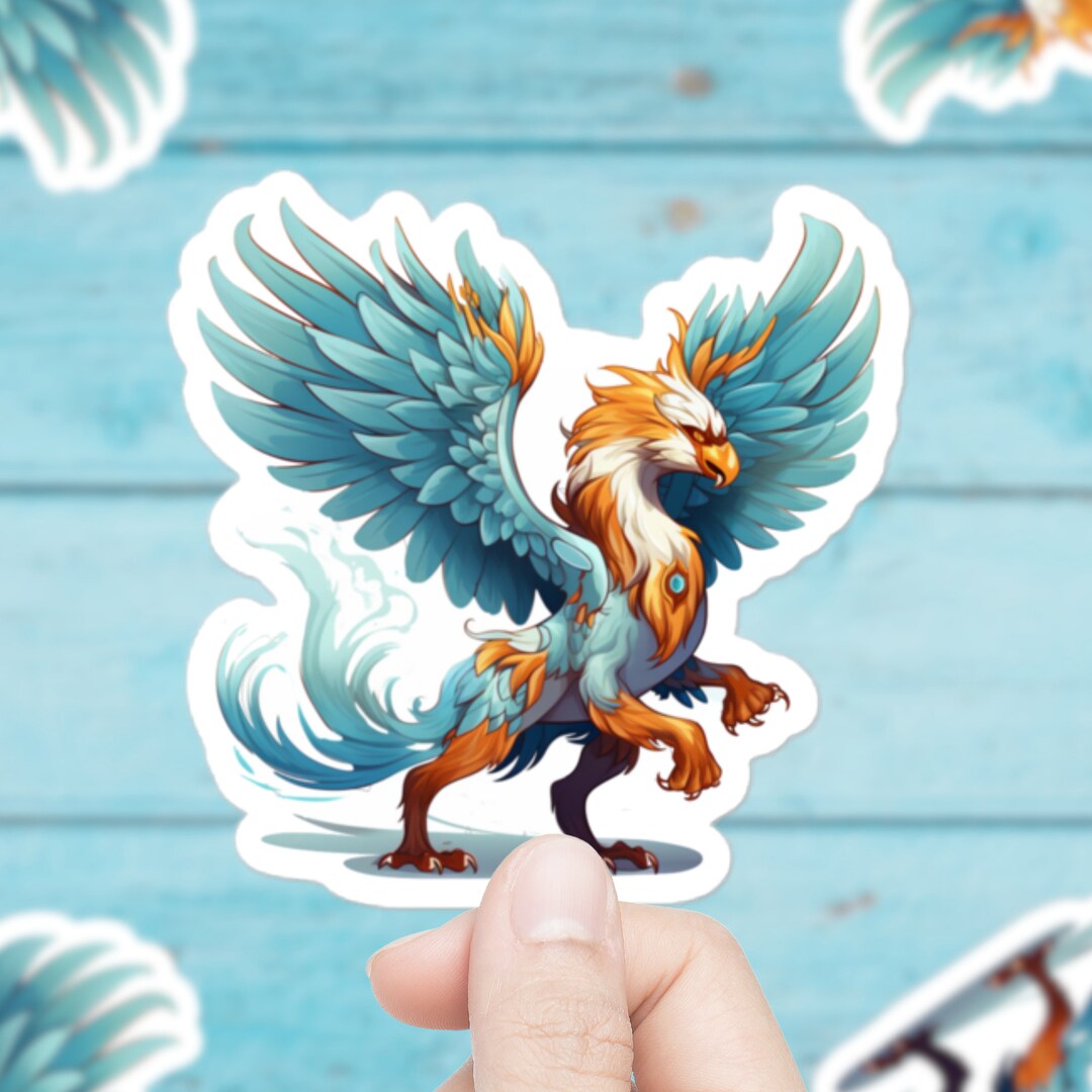 Griffin Sticker | Mythical Stickers | Mythical Creature | Griffin Art ...