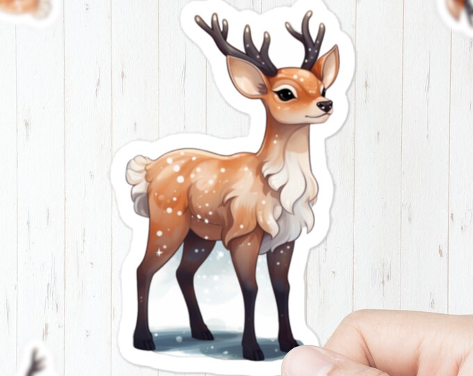 Chibi Cute Pastel Deer Sticker | Cute Chibi Stickers | Cute Stickers ...